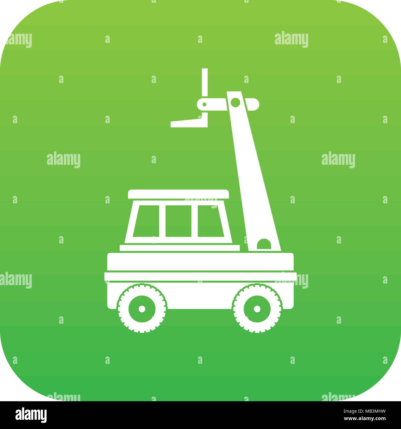 Cherry picker icon digital green Stock Vector Image & Art - Alamy