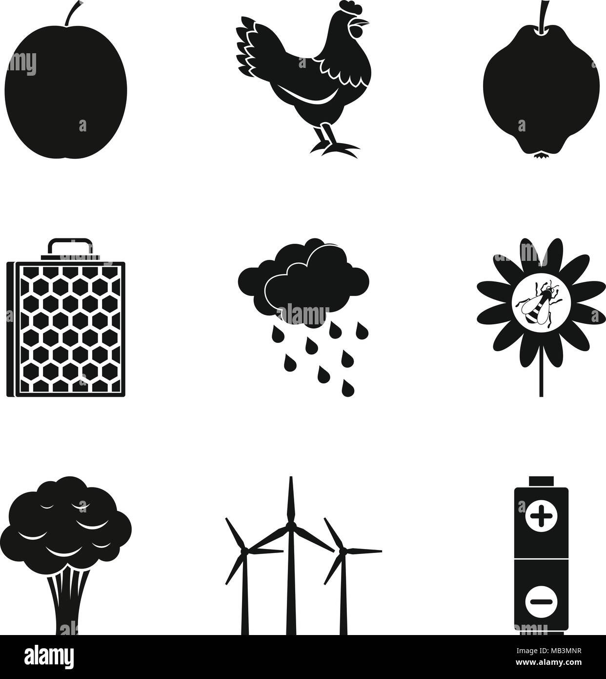 Fortified icons set, simple style Stock Vector Image & Art - Alamy