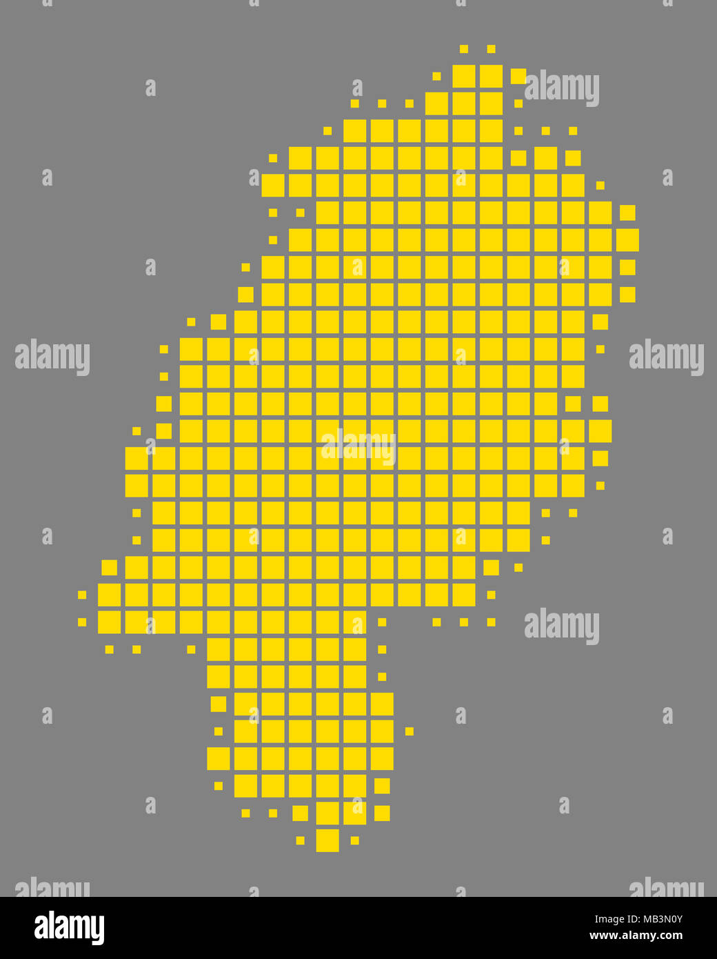 Map of Hesse Stock Photo - Alamy