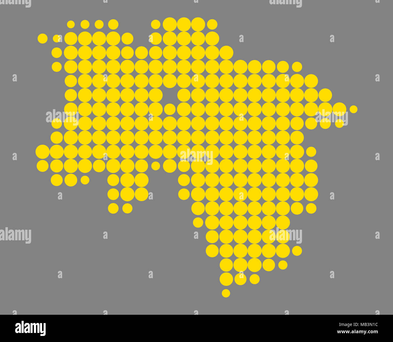 Map of Lower Saxony Stock Photo - Alamy