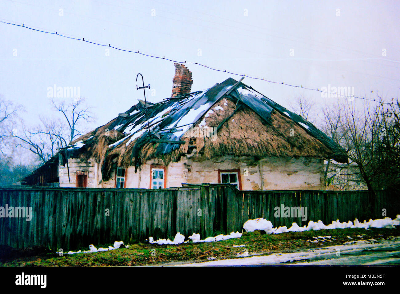 old rural house. Ancient house in village. Retro house. Vintage rural ...
