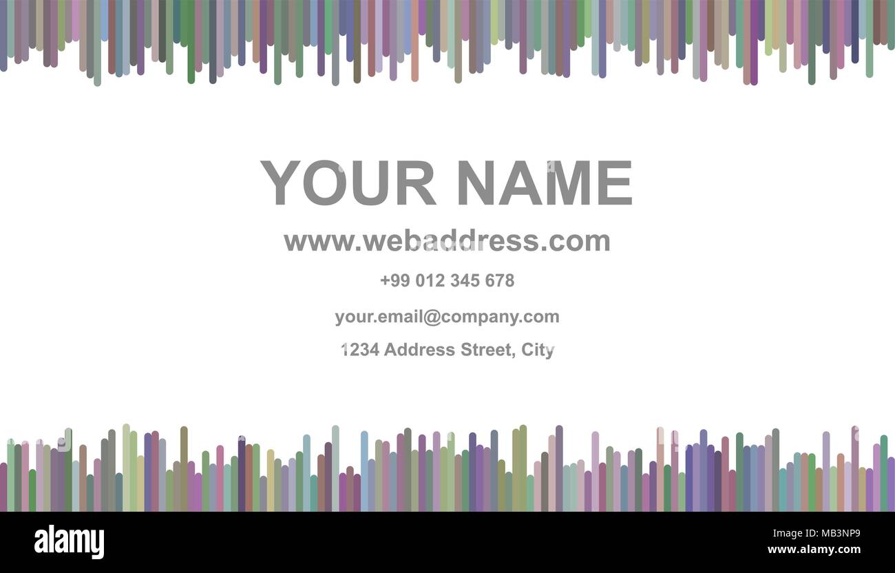 Business card template design - vector identity illustration with ...