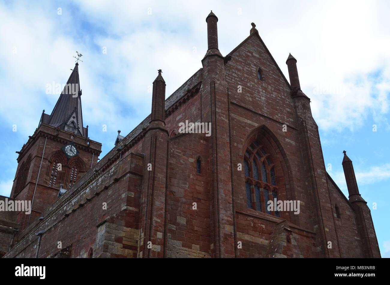 Ancient Saint Magnus cathedral in Kirkwall, Orkney archipelago ...