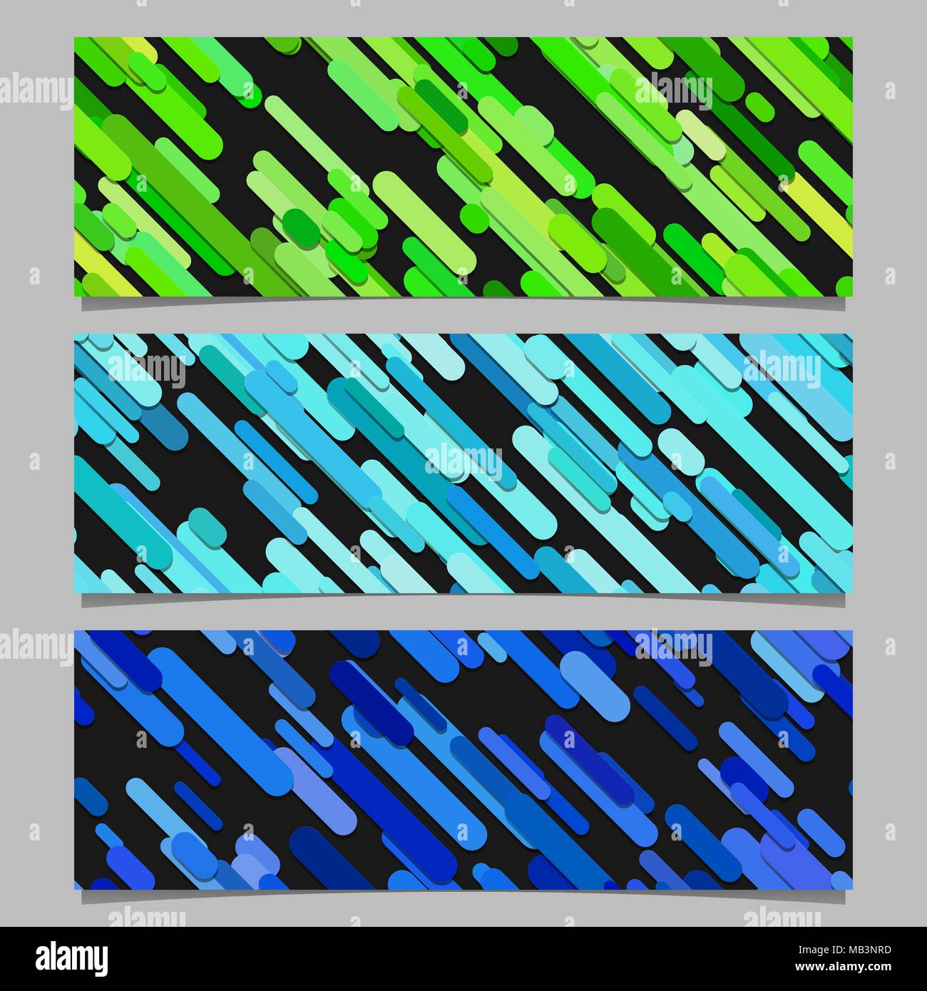 Seamless colorful random diagonal stripe pattern banner background design set Stock Vector Image ...