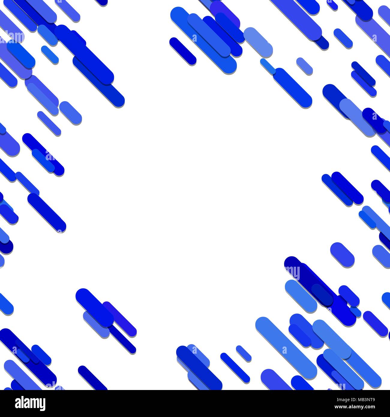 Abstract rounded diagonal stripe pattern background - vector graphic design from blue lines on ...