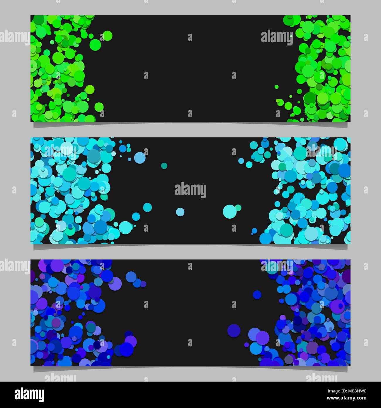 Abstract banner template set with colored dots Stock Vector Image & Art ...