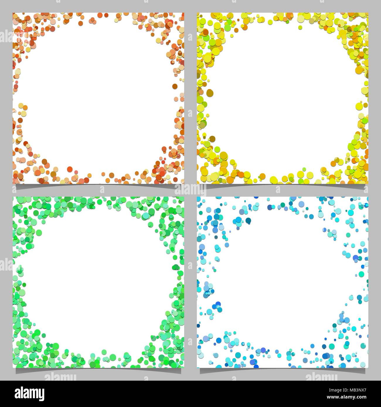 Round border background design set with dots Stock Vector Image & Art ...