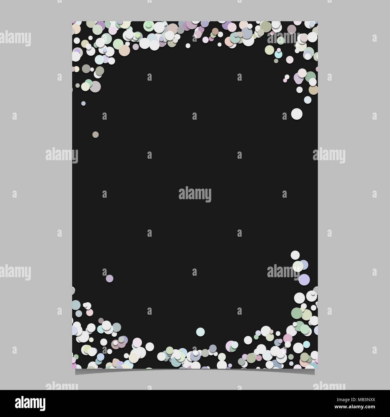 Abstract random dot design page template - vector blank poster border ...