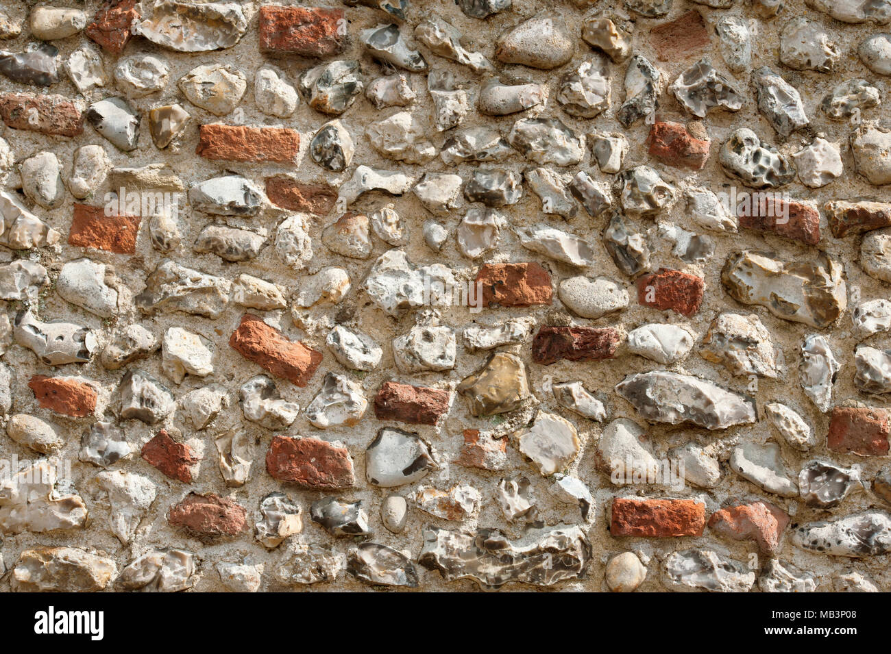 Cobblestone and brick wall pattern Stock Photo - Alamy