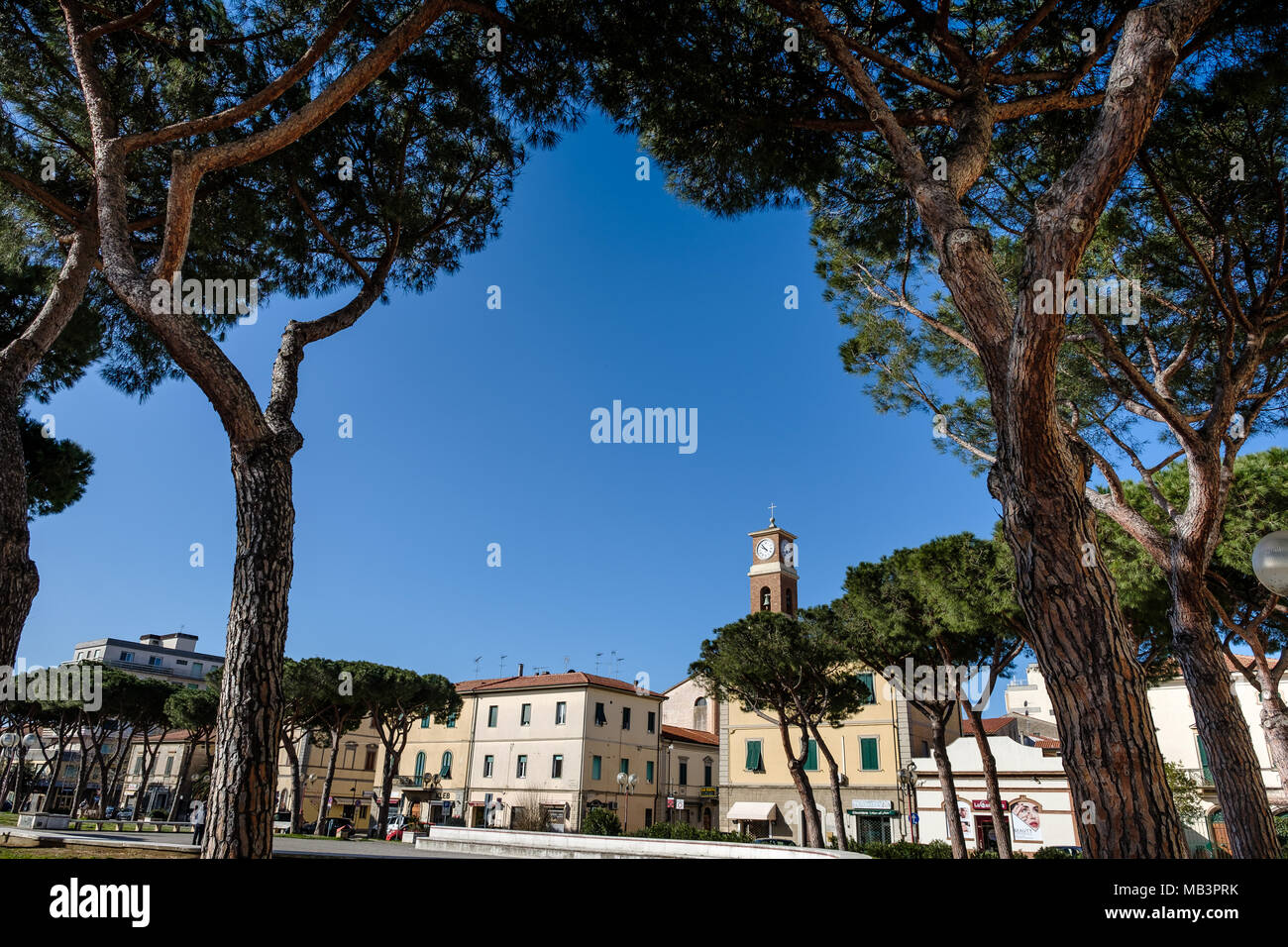 CECINA, TUSCANY, ITALY - March 31, 2018: piazza Carducci better known ...