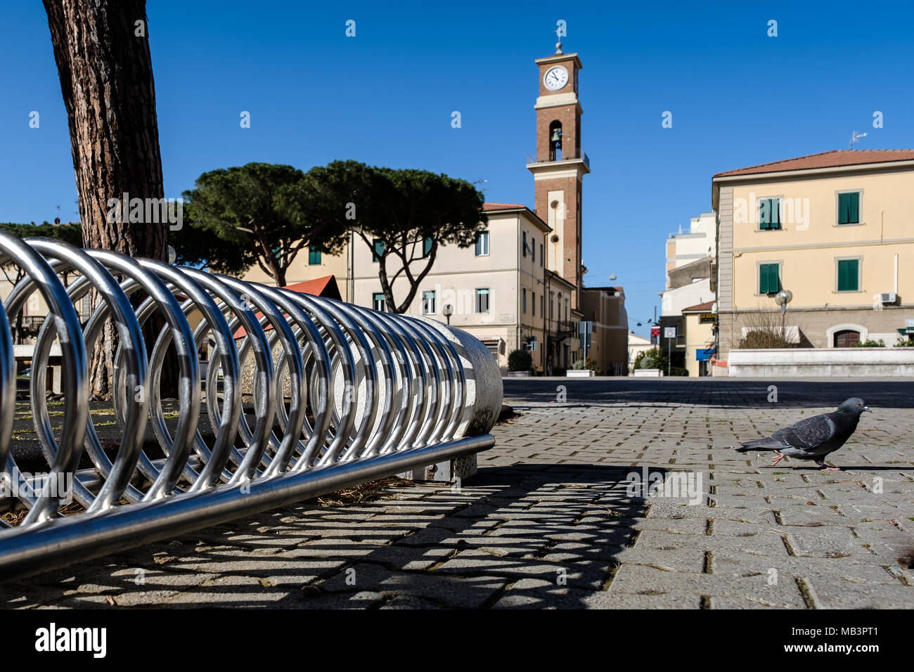 CECINA, TUSCANY, ITALY - March 31, 2018: piazza Carducci better known ...