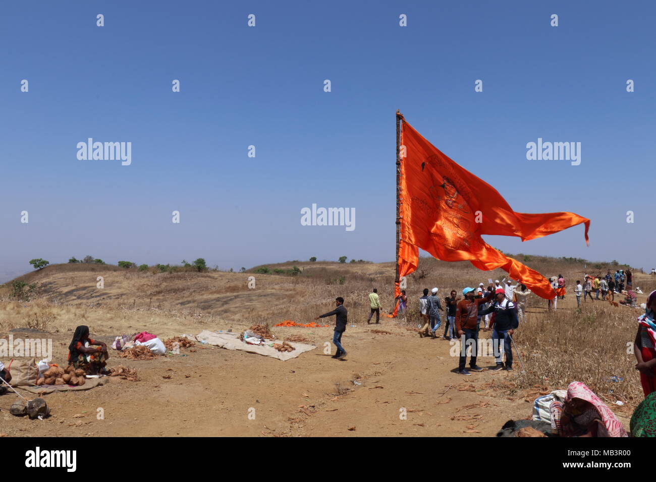Lord hanuman flag hi-res stock photography and images - Alamy