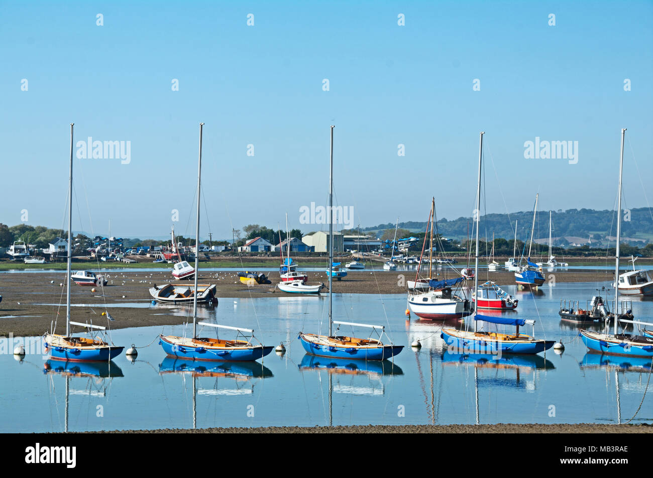 Yachts Bembridge Harbour, Isle of Wight, Hampshire, England Stock Photo ...