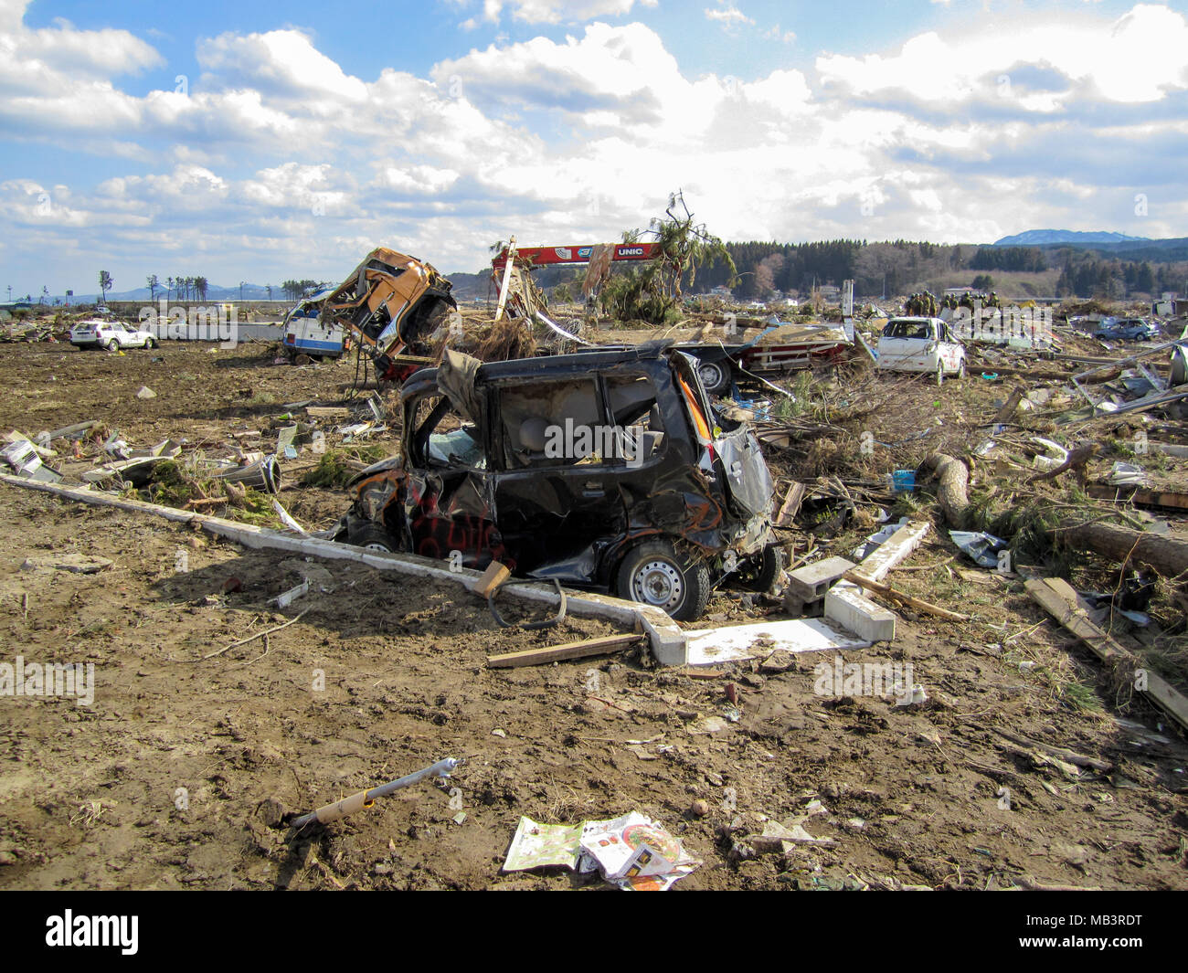 Tsunami Destruction Tohoku Japan March 2011 Stock Photo - Alamy