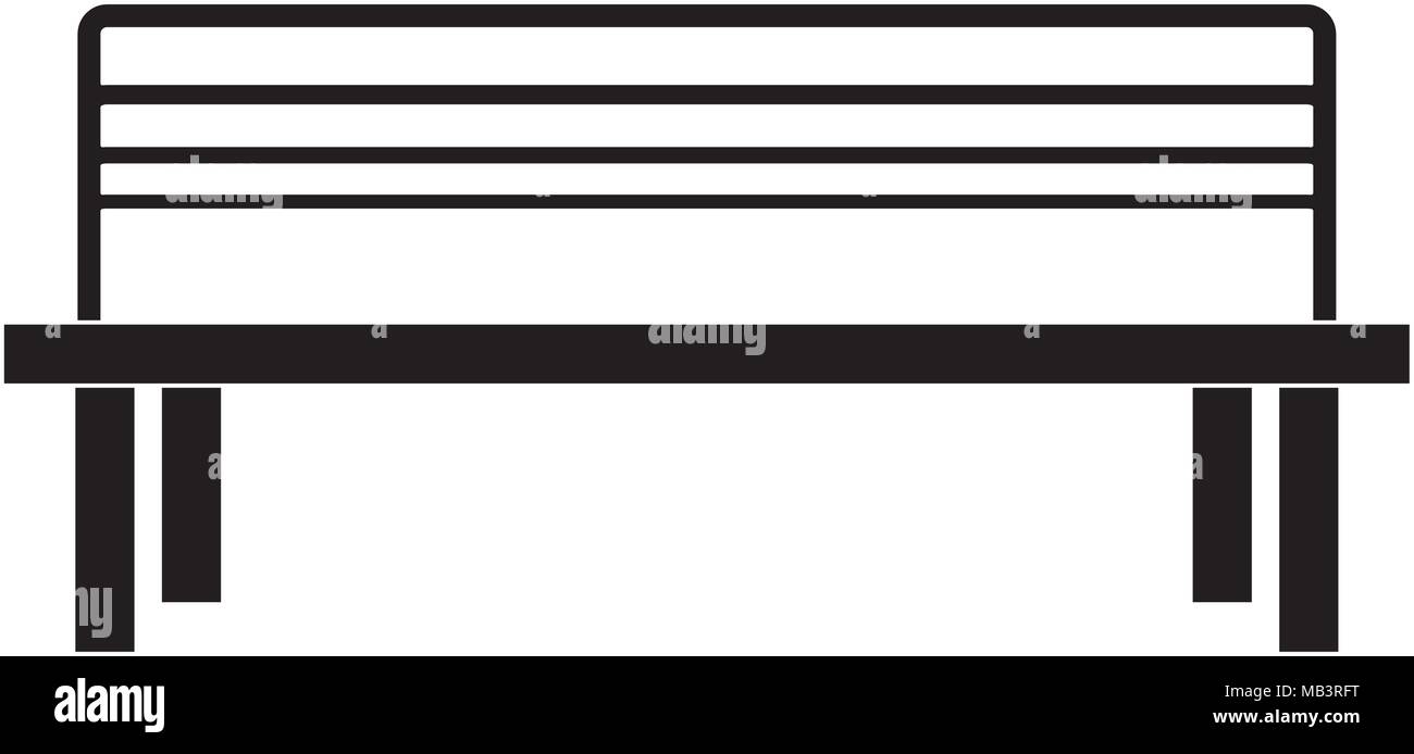 Park bench isolated over Stock Vector Images - Alamy