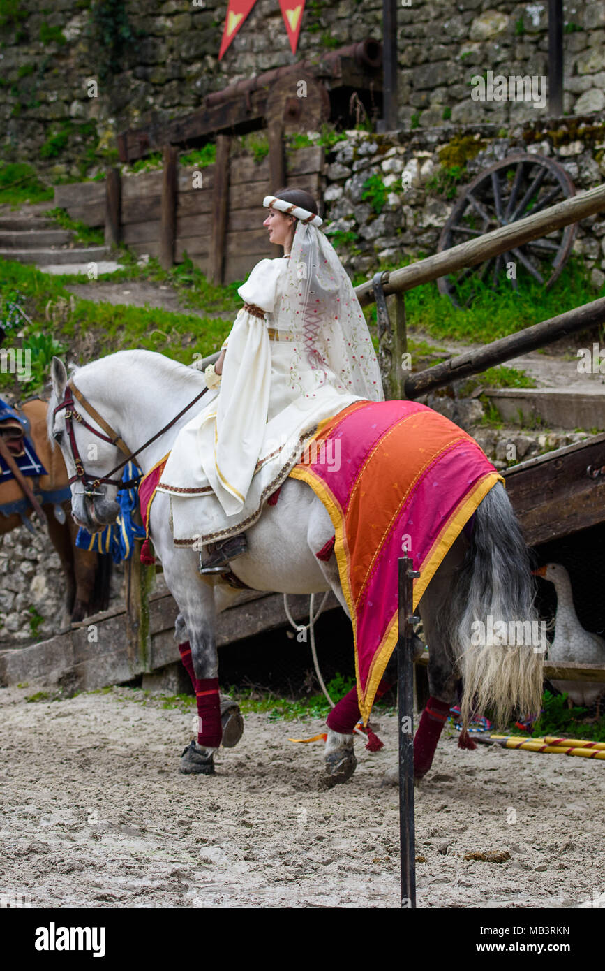 Medieval Girl On Horse In High Resolution Stock Photography and Images ...
