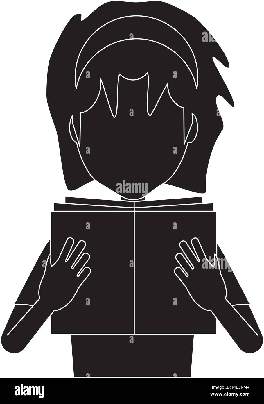 avatar woman reading a book over white background, vector illustration ...