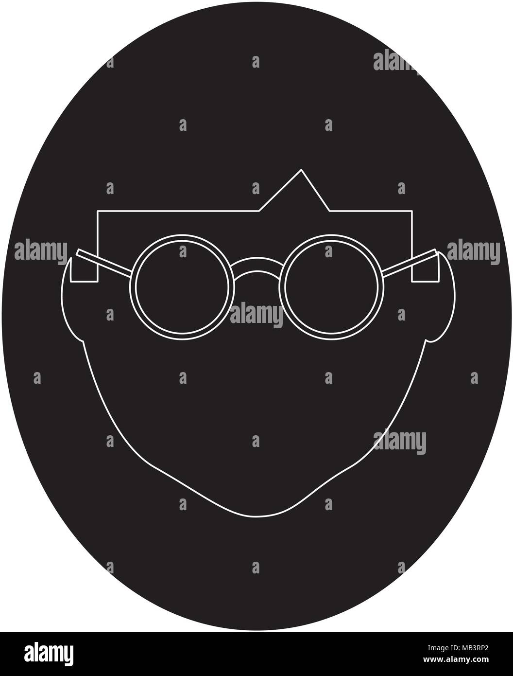 avatar girl with glasses over white background, vector illustration ...