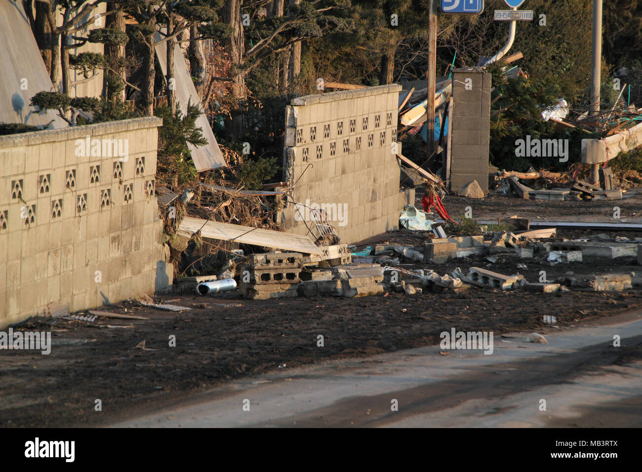 Tsunami Destruction Tohoku Japan March 2011 Stock Photo - Alamy