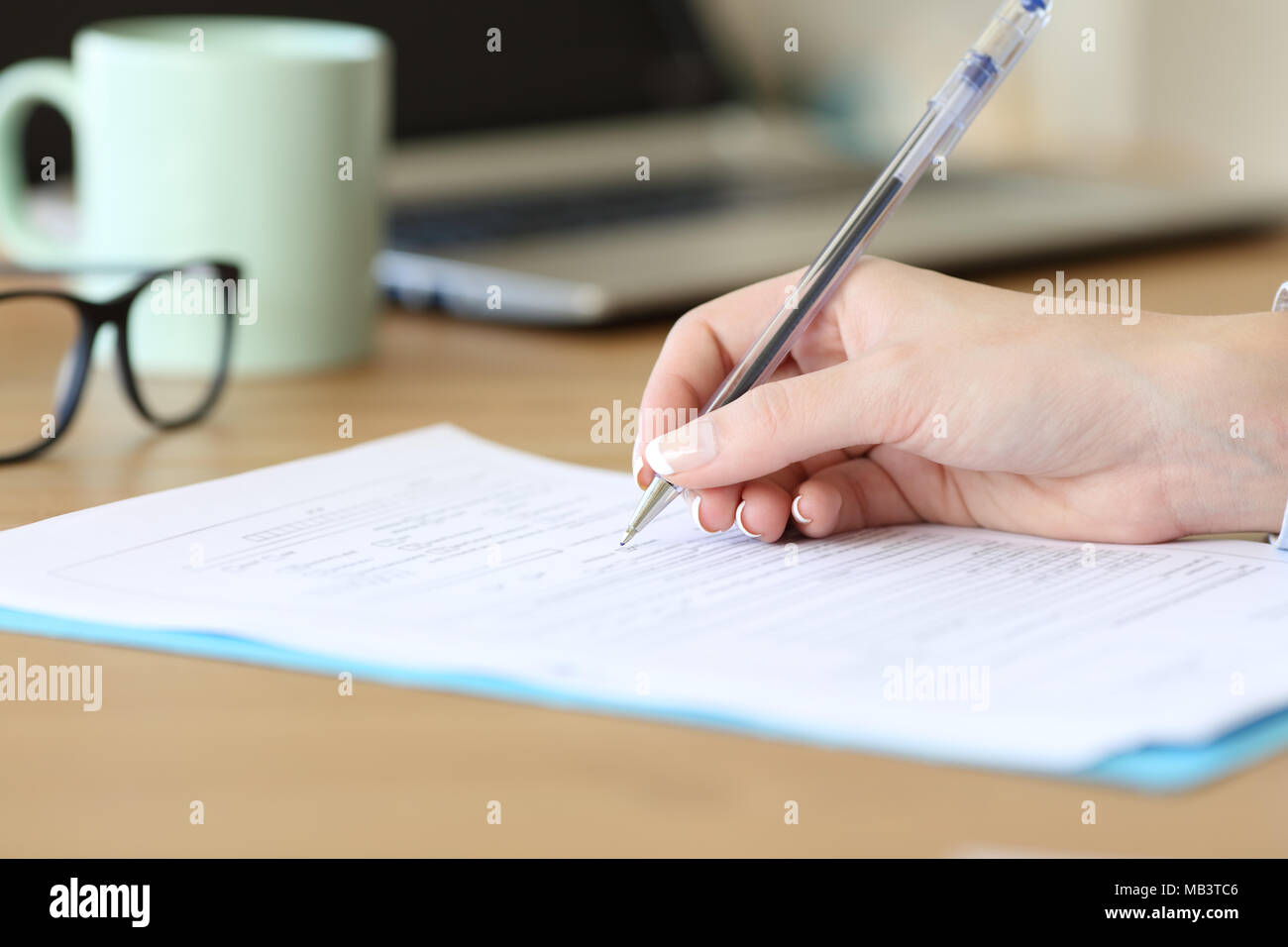 Form filling hi-res stock photography and images - Alamy