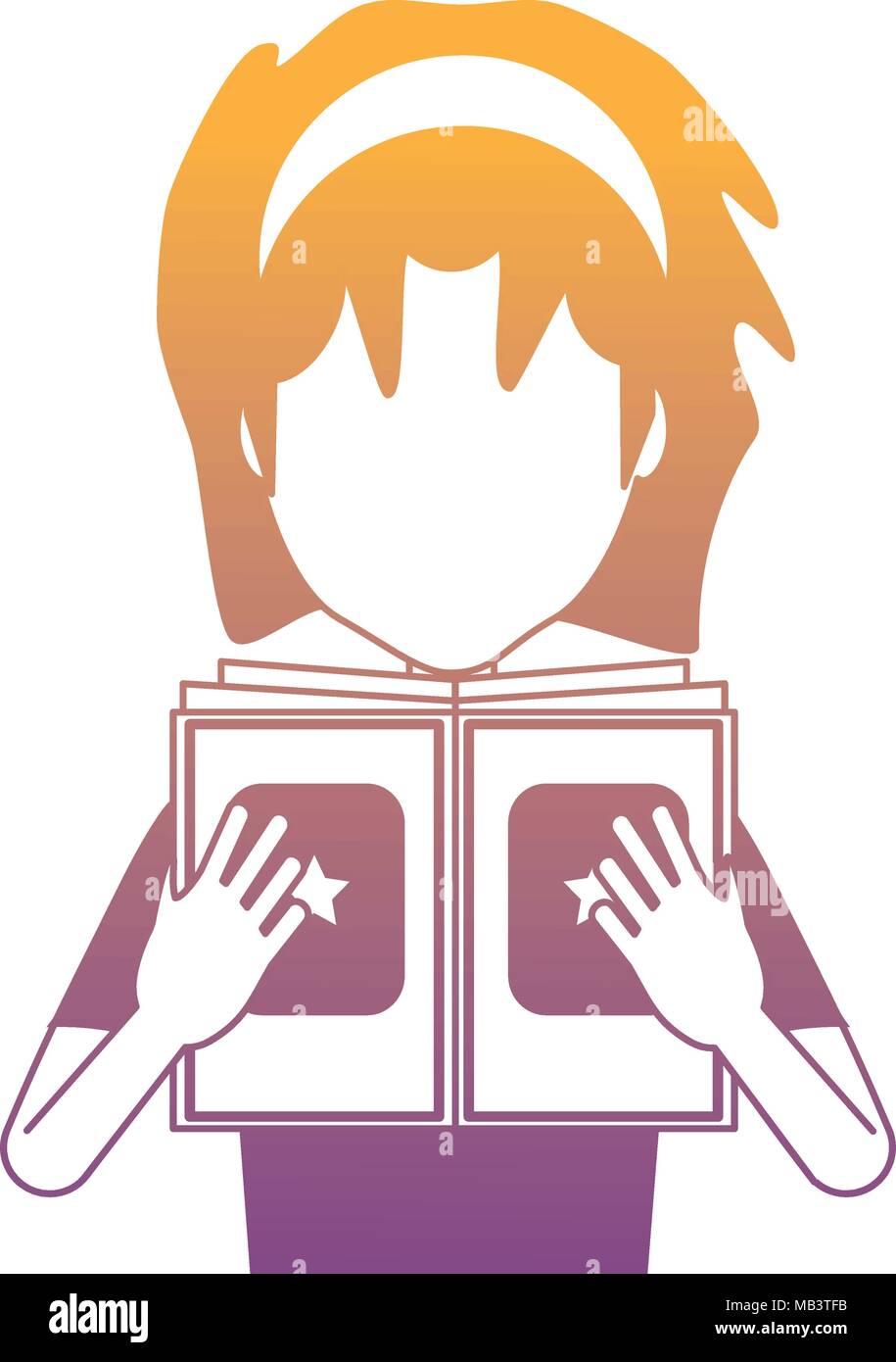 avatar woman reading a book over white background, colorful design ...