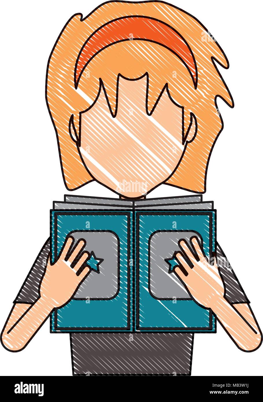 avatar woman reading a book over white background, colorful design ...