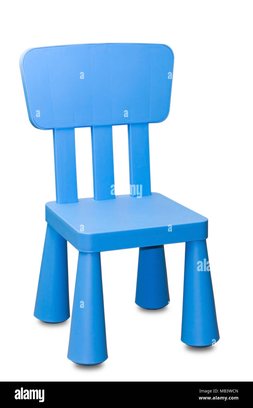 Children's plastic chair isolated on a white background Stock Photo - Alamy