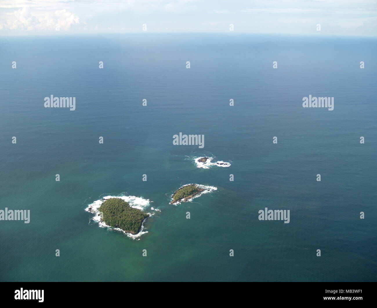Areal View Remote tropical Island in Calang, Aceh Jaya, Indonesia Stock ...
