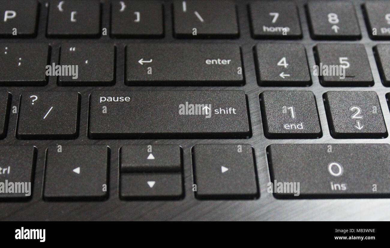Laptop keyboard keys Stock Photo - Alamy