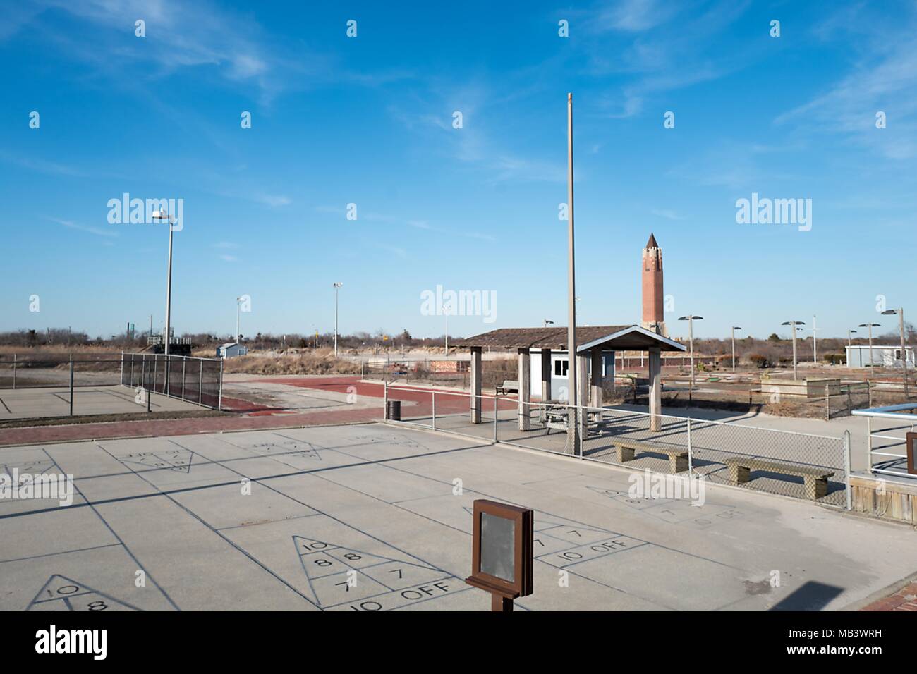 Classic games area, with Jones Beach Water Tower visible, at Jones ...
