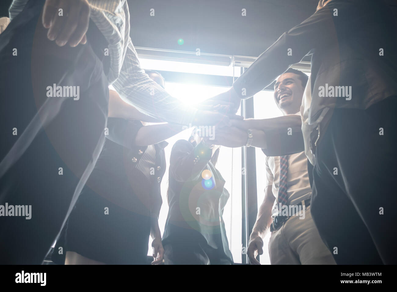 Business Team Stack Hands Support Concept Teamwork Togetherness ...