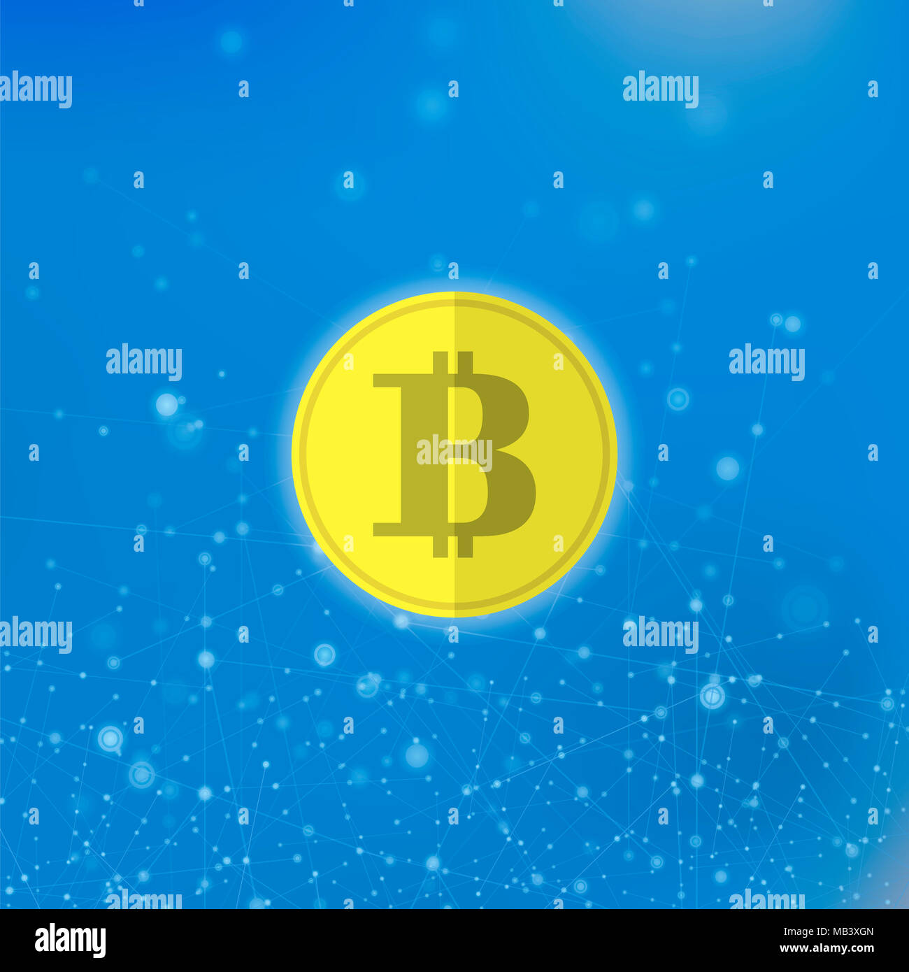 Yellow Bitcoin Icon. Crypto Currency Concept Stock Photo - Alamy