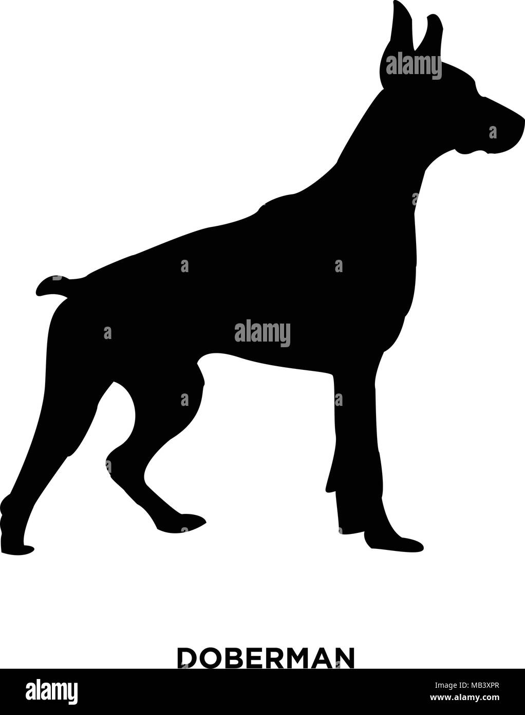 Doberman Running Silhouette