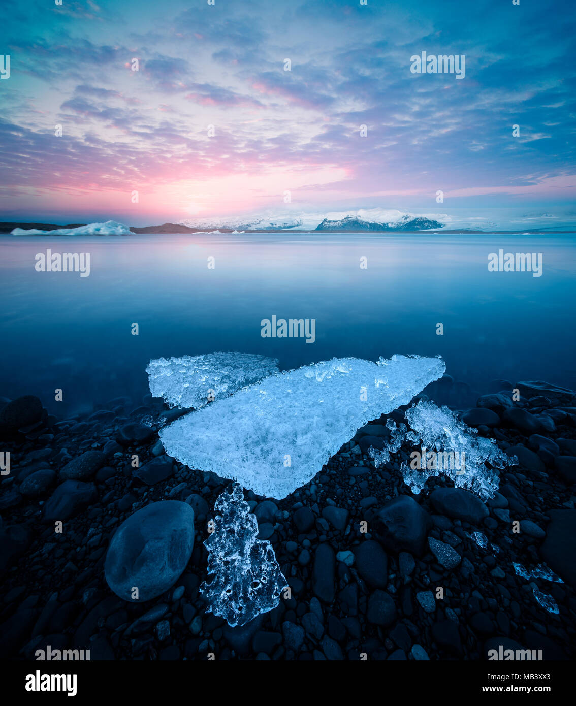 Blue lagoon sunset hi-res stock photography and images - Alamy