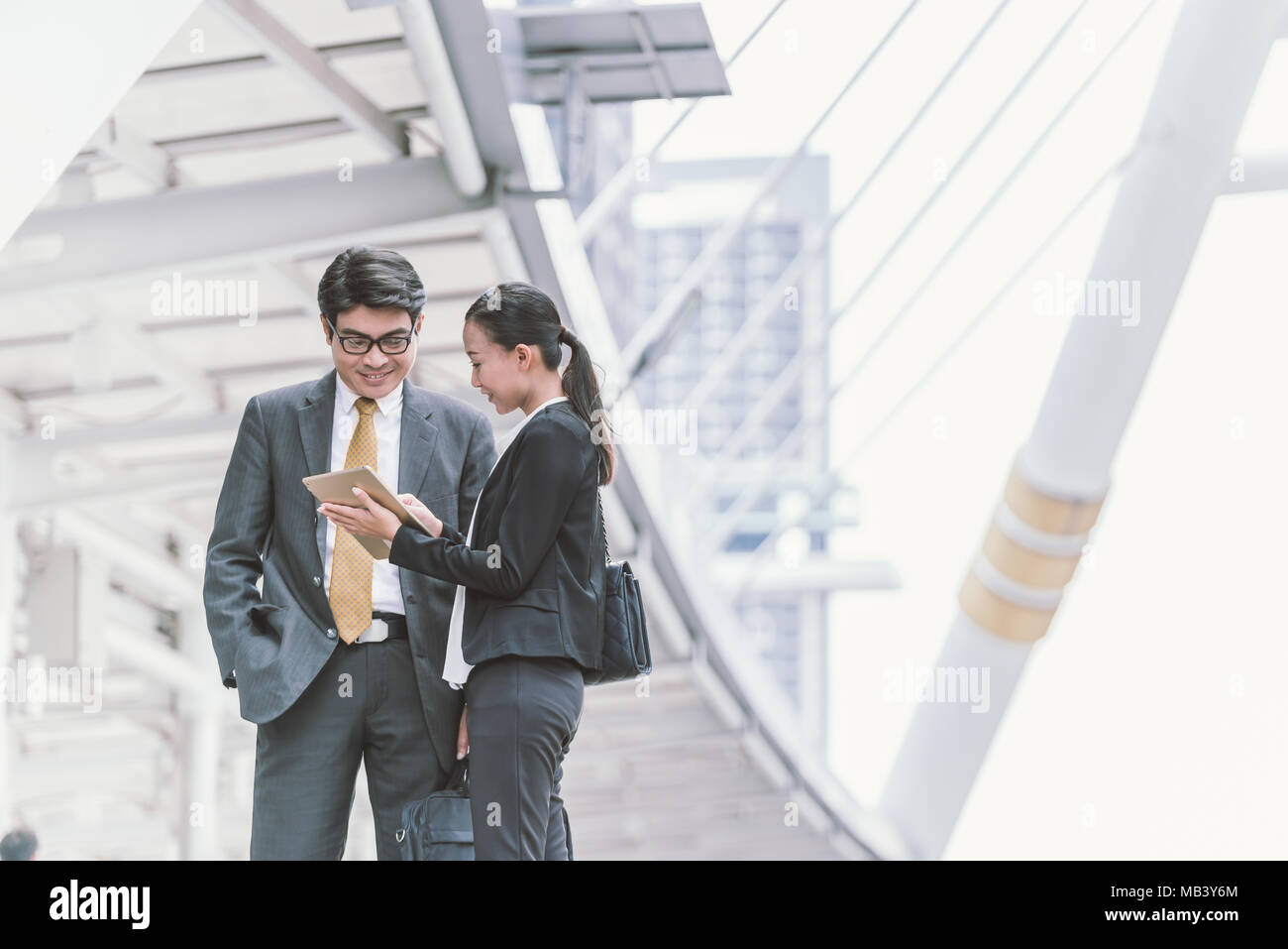 Female secretary explaining boss in hi-res stock photography and images ...