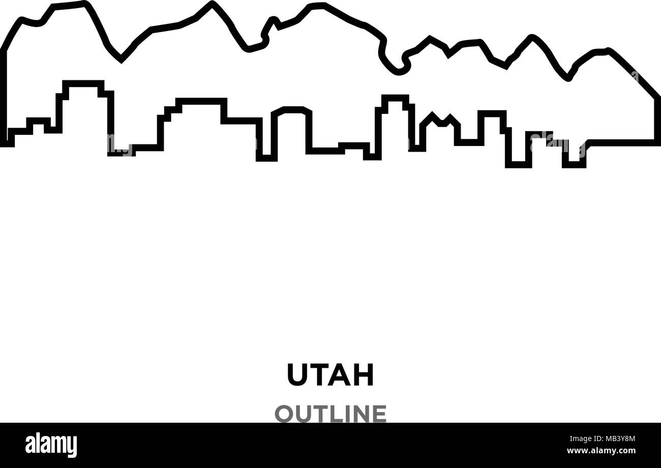 utah outline on white background Stock Vector Image & Art - Alamy