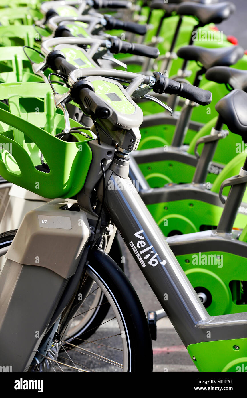 Velib metropole bikes hi-res stock photography and images - Alamy
