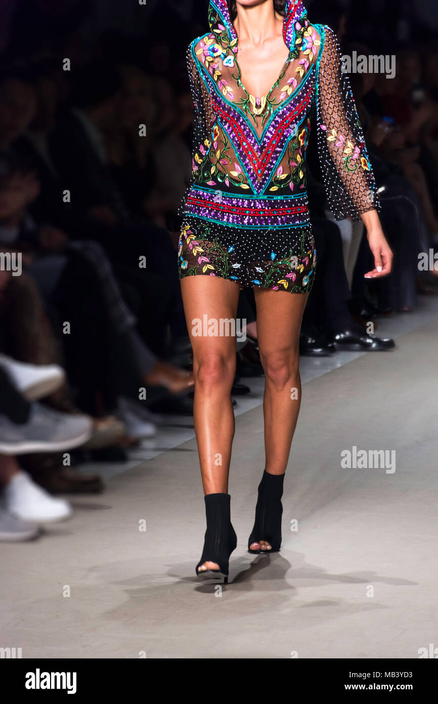Models walk runway for Athens Fashion Week Stock Photo - Alamy