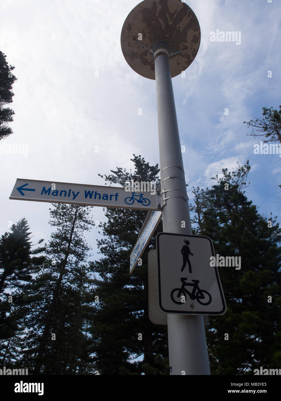 Manly Wharf Street Sign Stock Photo - Alamy