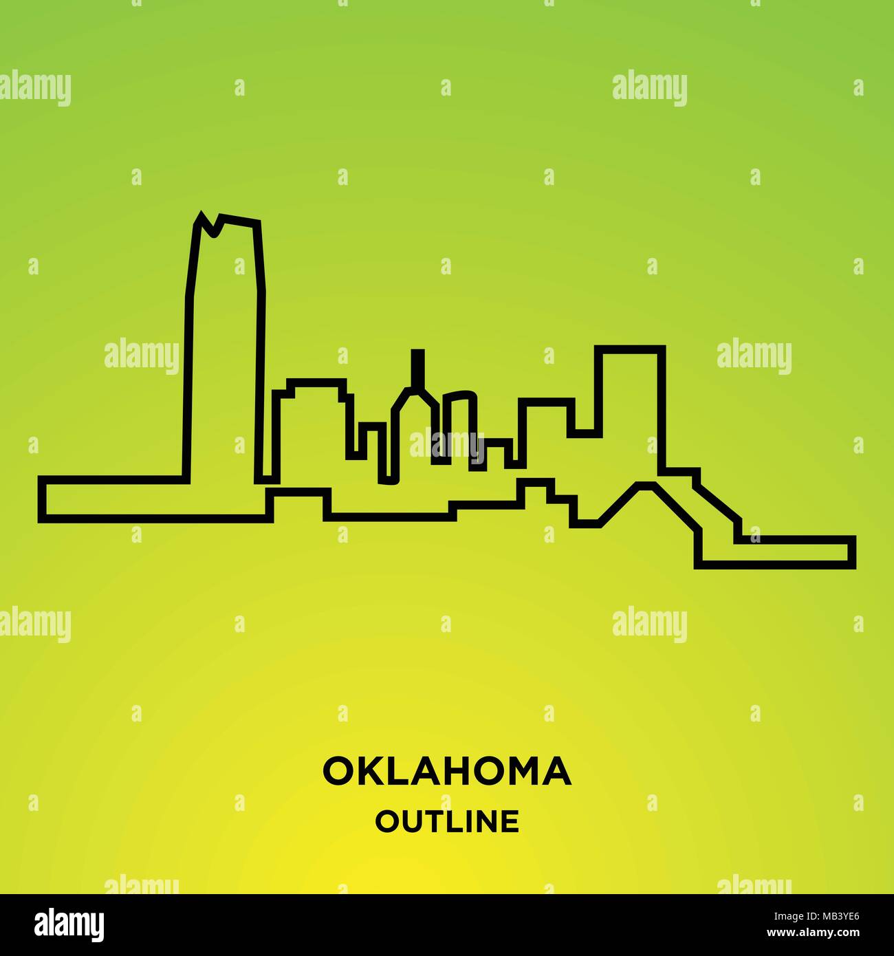 Outline oklahoma city usa Stock Vector Images - Alamy