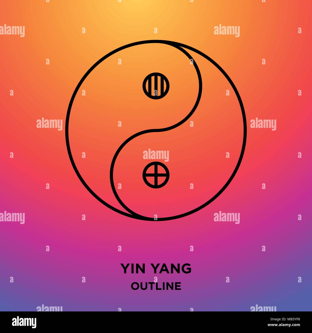 yin yang outline Stock Vector Image & Art - Alamy