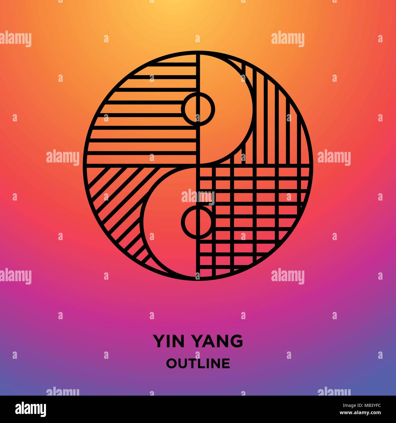 Yin yang mandala illustration Stock Vector Images - Alamy