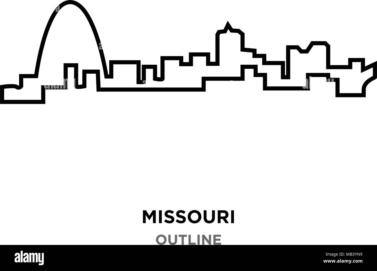 Missouri silhouette on white hi-res stock photography and images - Alamy