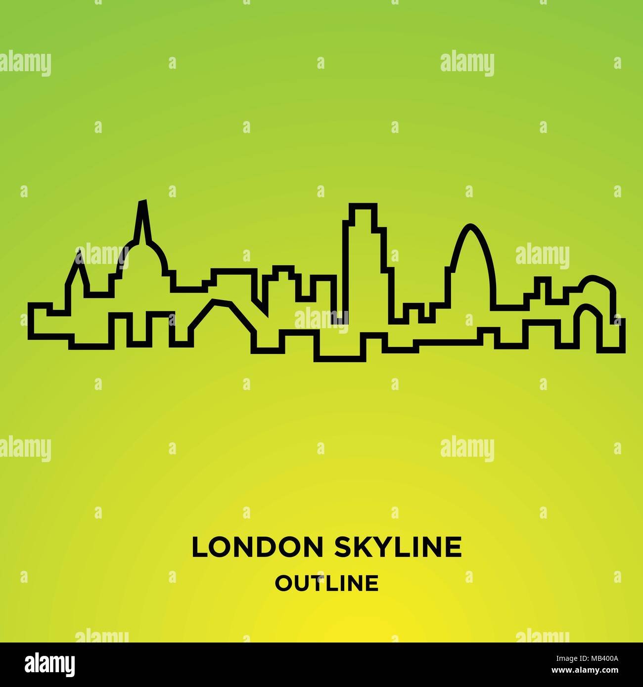 London skyline silhouette isolated on hi-res stock photography and ...