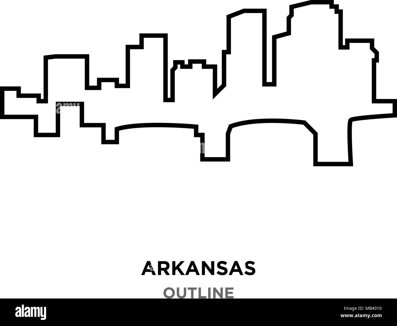 Arkansas outline vector Black and White Stock Photos & Images - Alamy