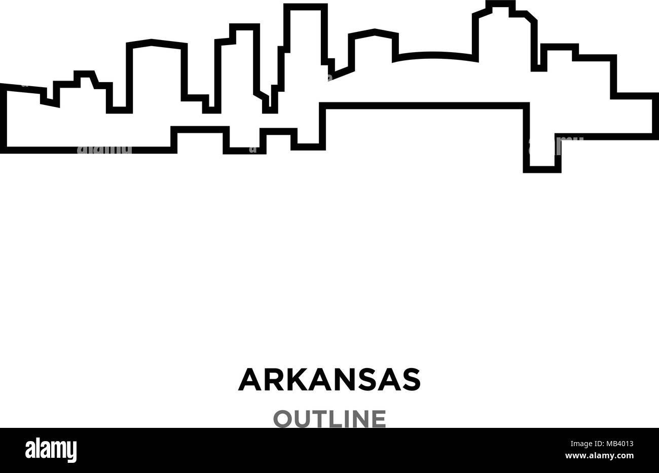 arkansas outline on white background Stock Vector Image & Art - Alamy