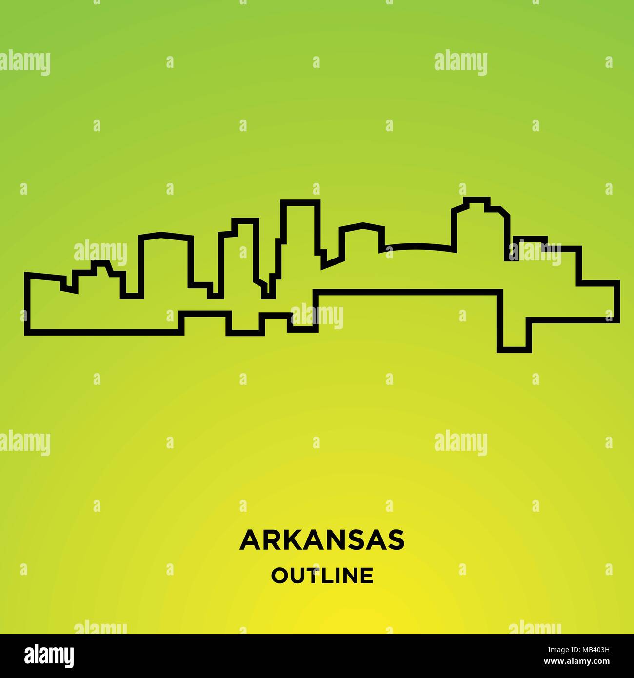 arkansas outline on green background Stock Vector Image & Art - Alamy