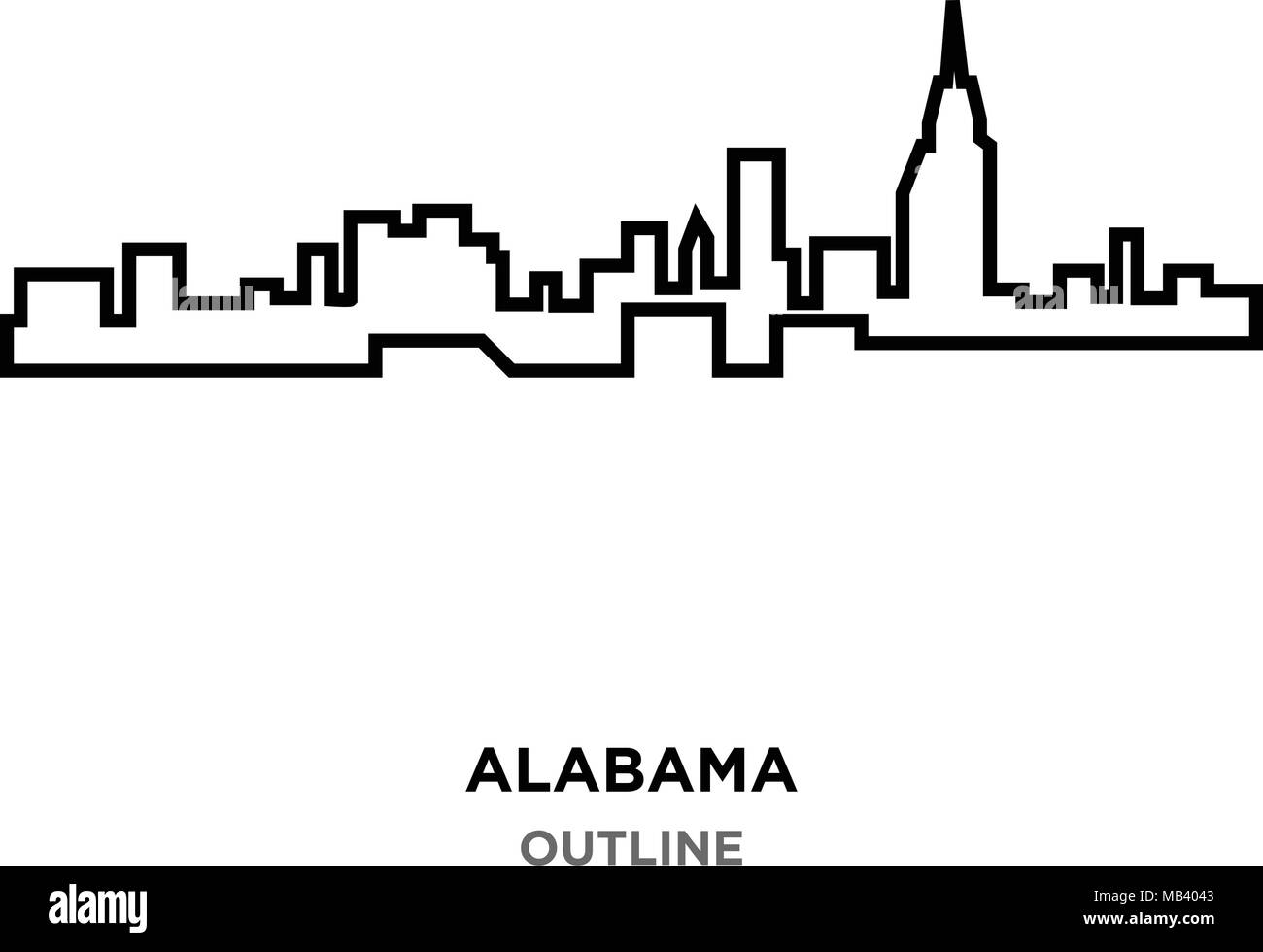 Alabama outline Black and White Stock Photos & Images - Alamy