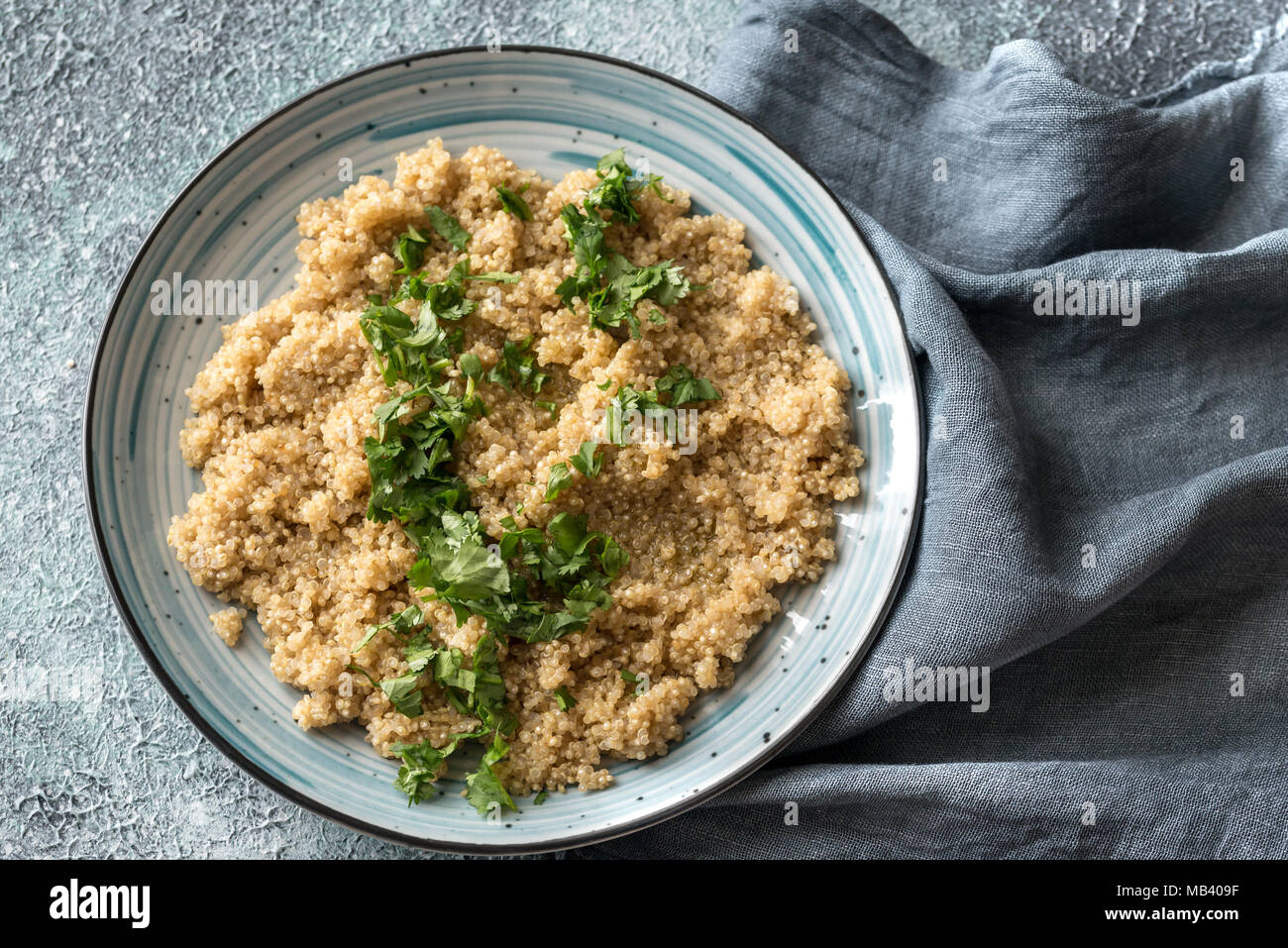 Portion of cooked quinoa Stock Photo - Alamy