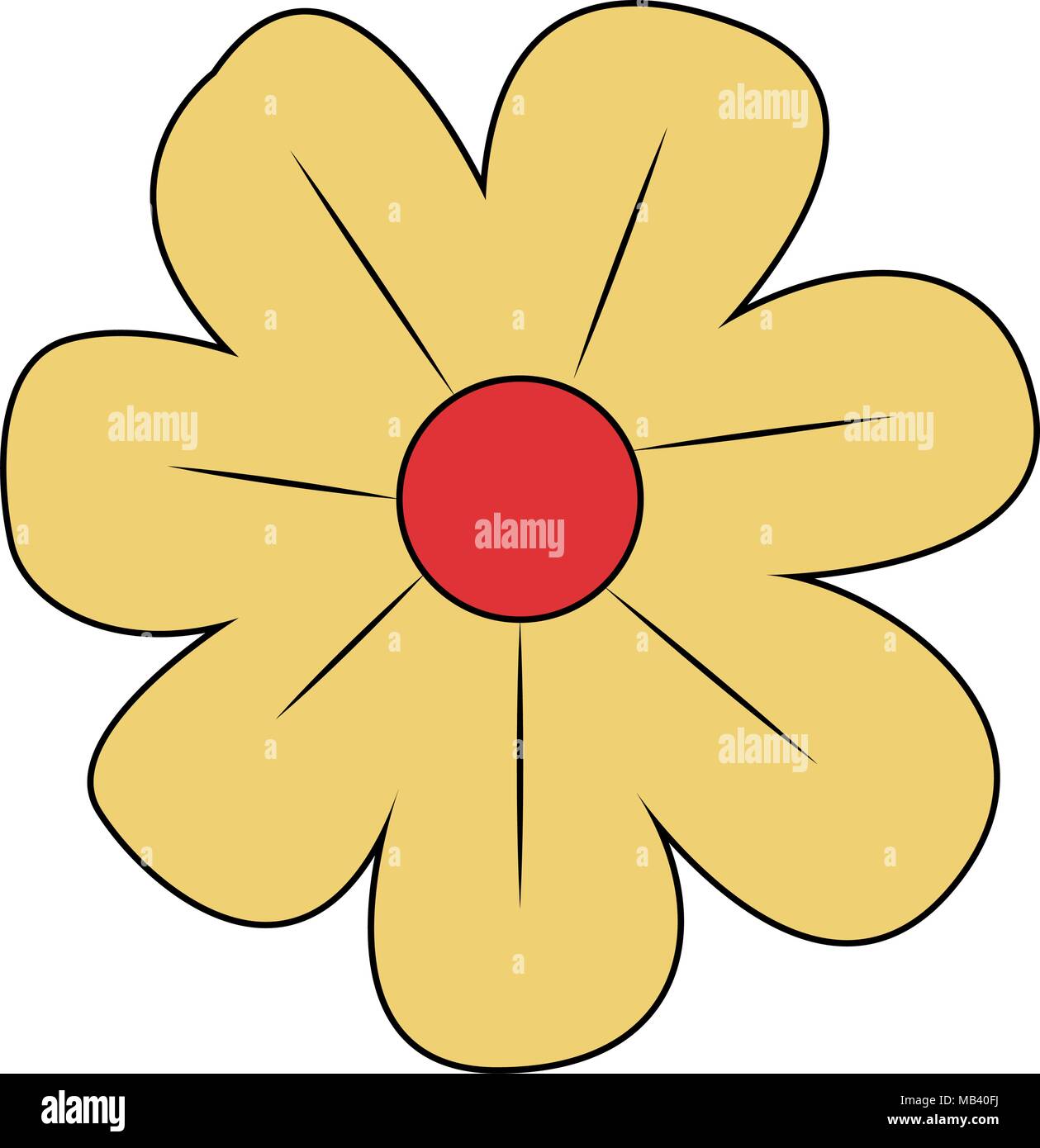 Beautiful flower cartoon Stock Vector Image & Art - Alamy